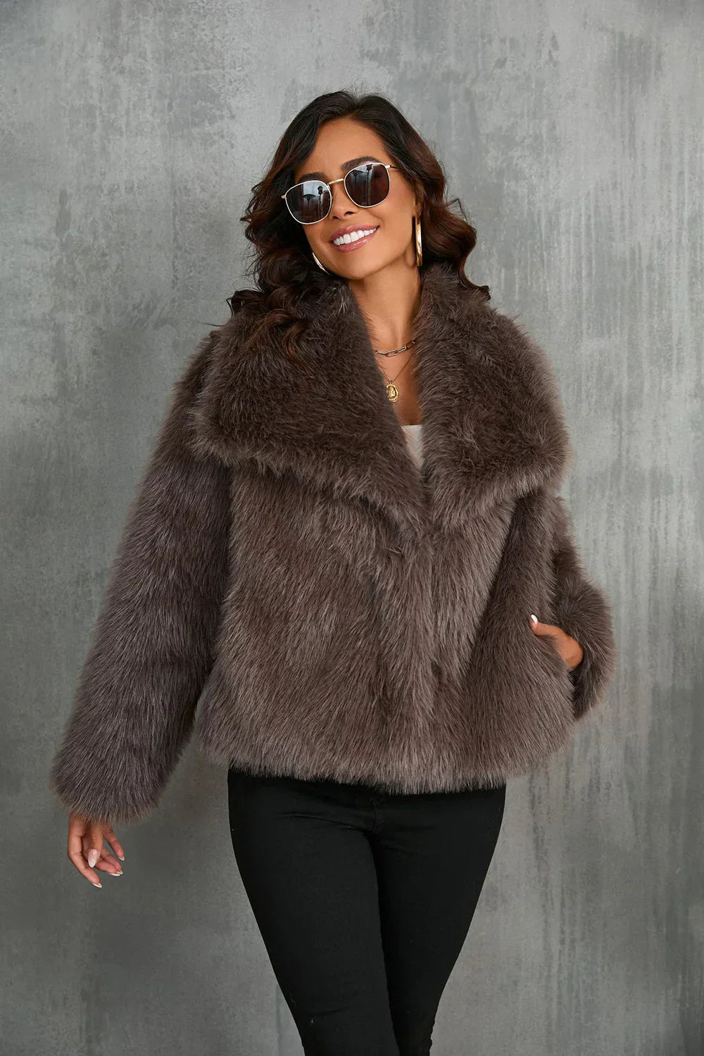 Jessica™ | Cozy Fur Coat Damen - Oversized Teddy Mantel – LaSartoro